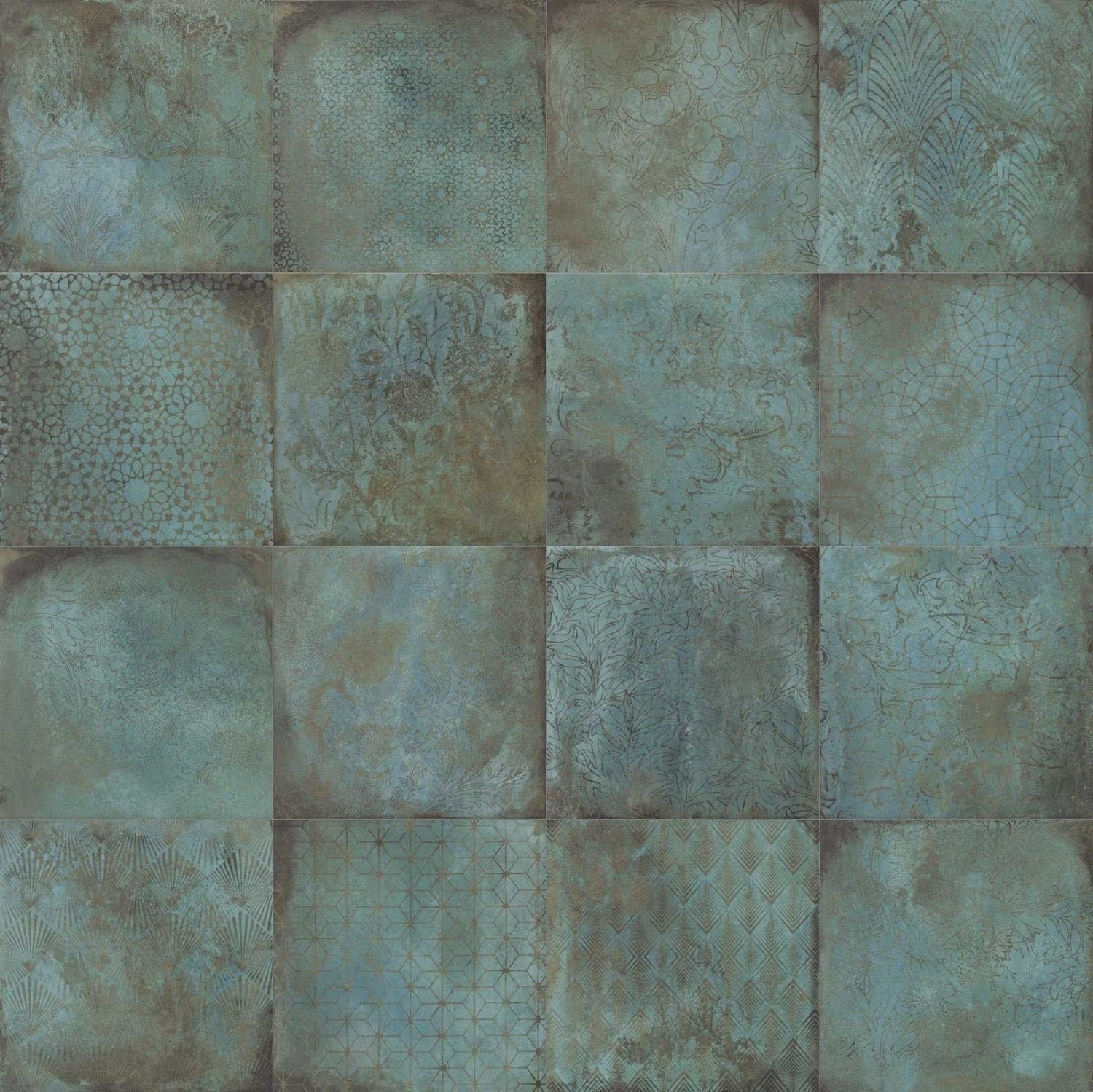 Керамогранит Caesar Trace Mint Decoro Mix Ret 60x60 Бирюзовый - купить ...